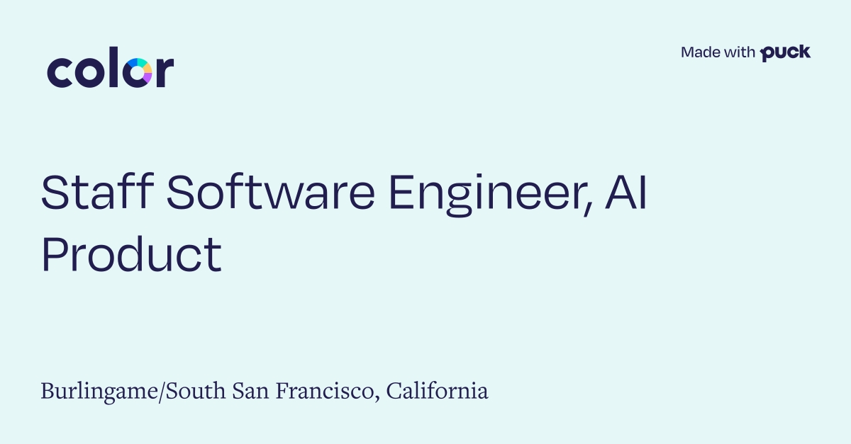 Color Staff Software Engineer, AI Product