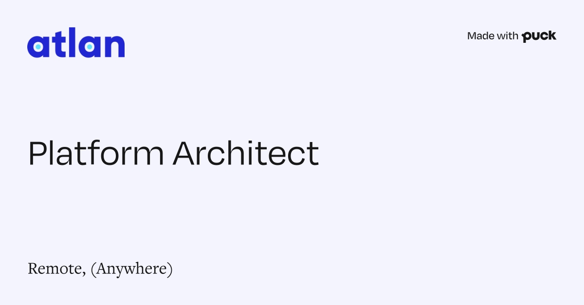 Atlan Platform Architect