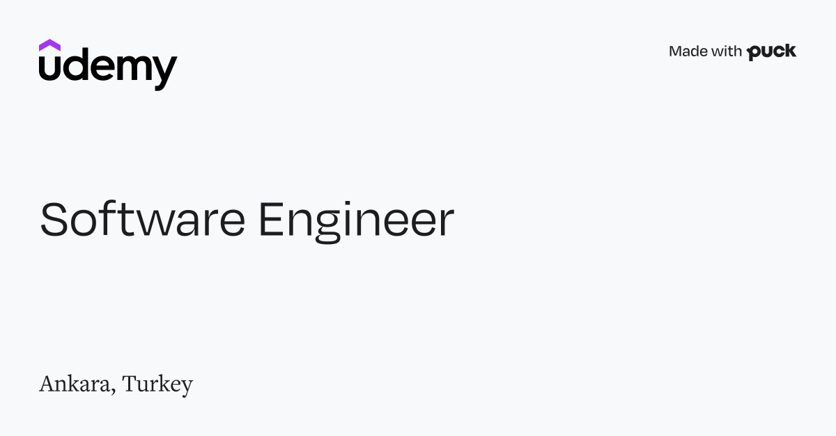 Udemy Software Engineer