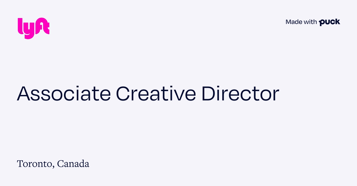 Lyft Associate Creative Director