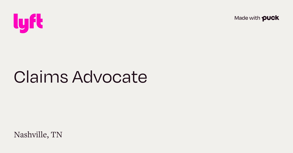 Lyft Claims Advocate