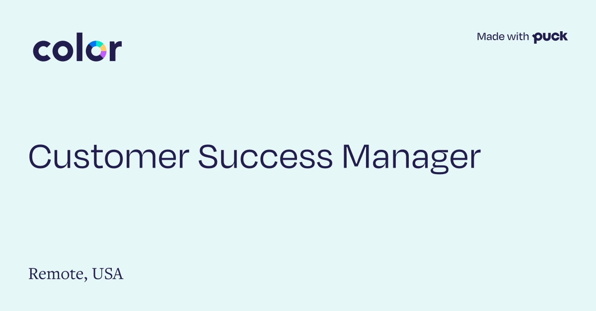Color Customer Success Manager