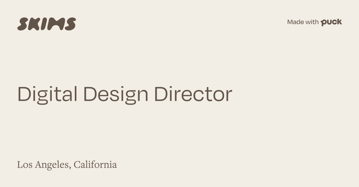 SKIMS Digital Design Director