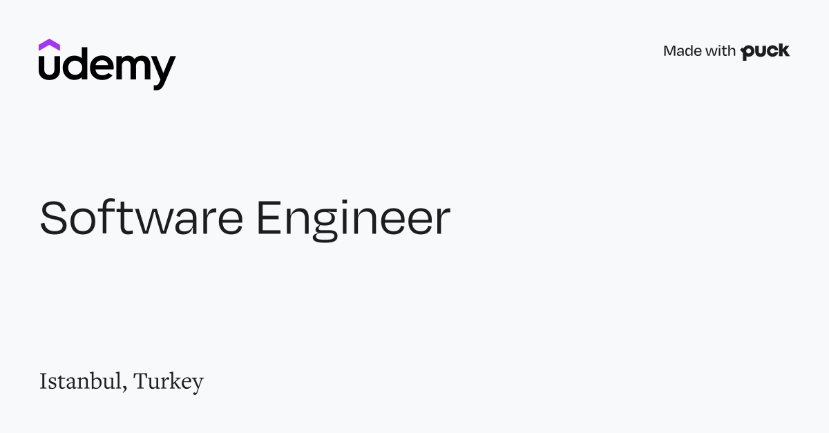 Udemy Software Engineer