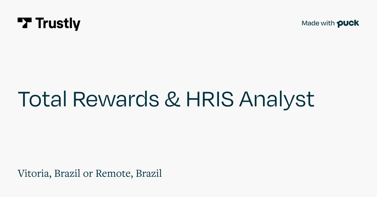 Trustly Total Rewards & HRIS Analyst