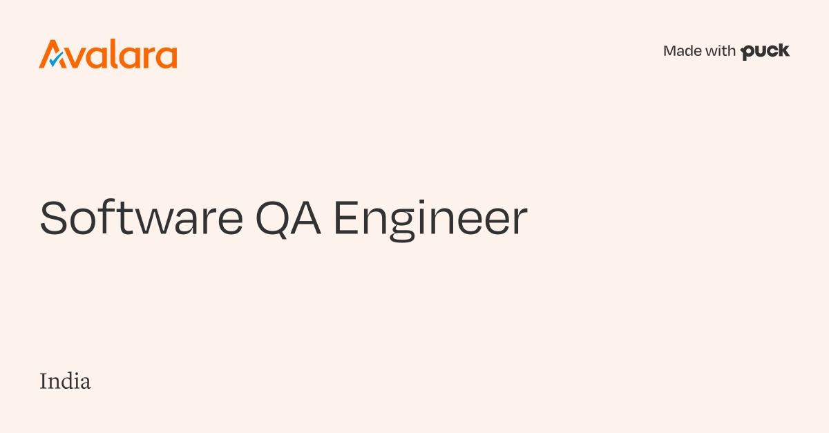 Avalara Software QA Engineer