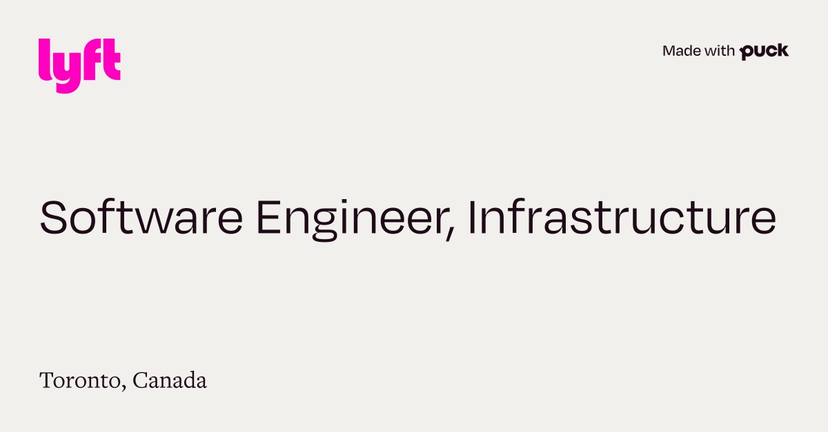 Lyft Software Engineer, Infrastructure