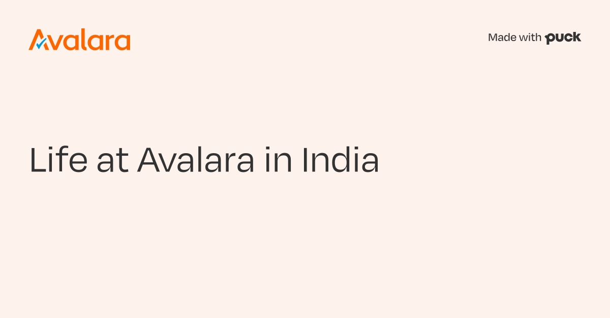 Life at Avalara in India
