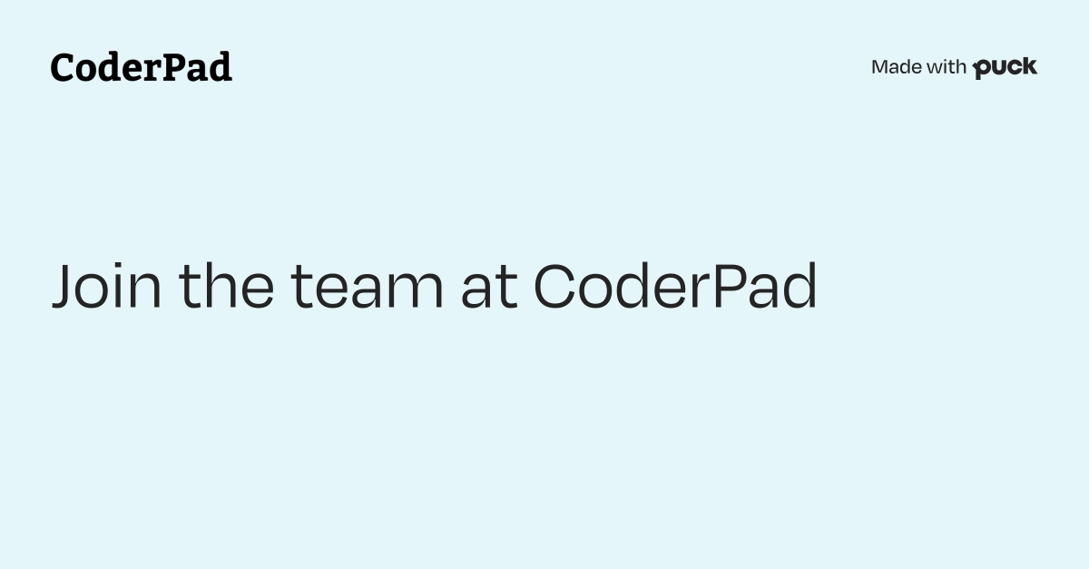 CoderPad open jobs