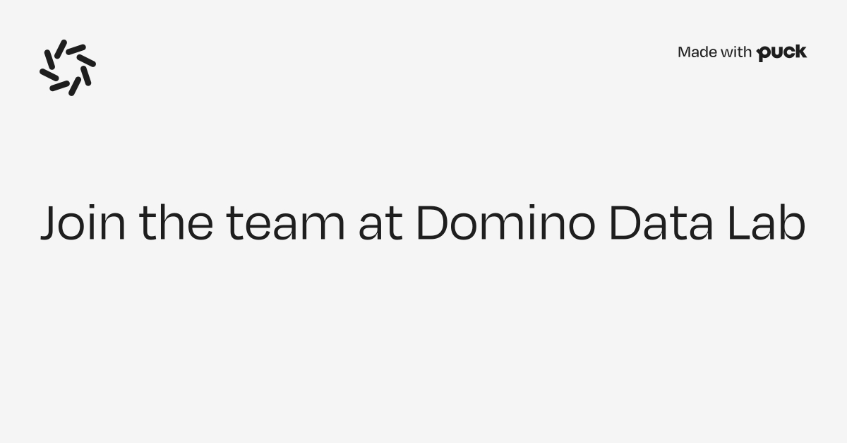 Domino Data Lab open jobs