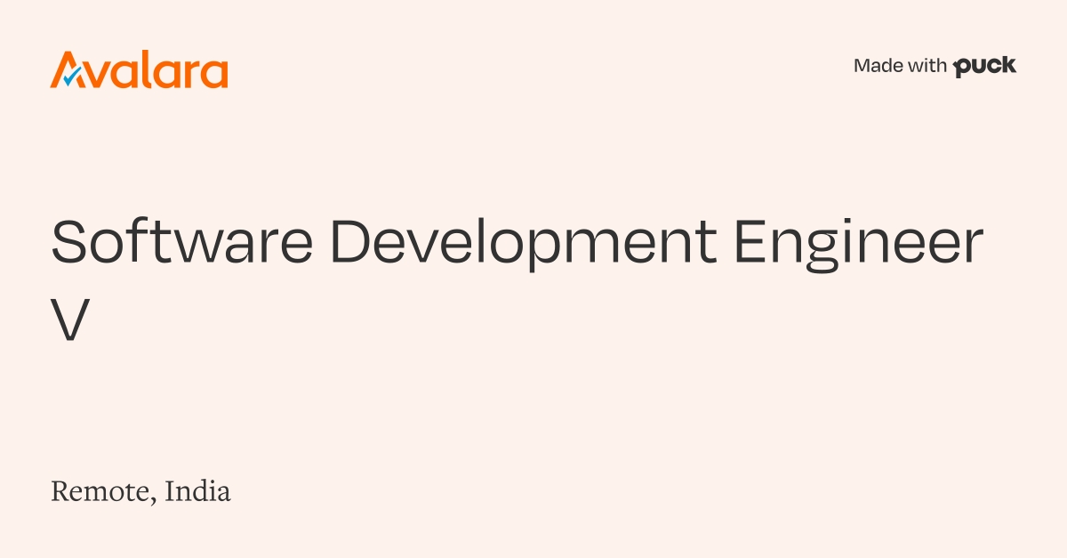 Avalara Senior Technical Lead - Java, SaaS | Remote