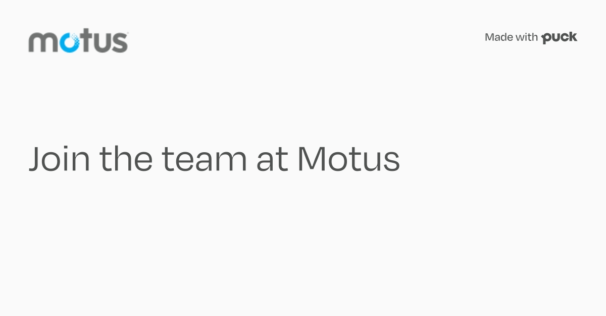 Motus open jobs