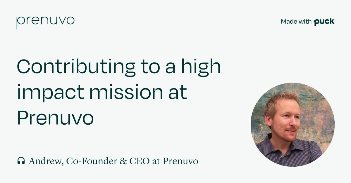 Meet Andrew, Co-Founder & CEO at Prenuvo, Employer Branding