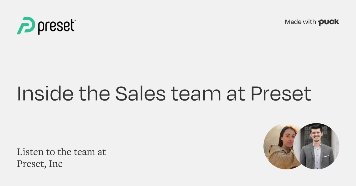 Meet Zane, Account Executive at Preset, Employer Branding