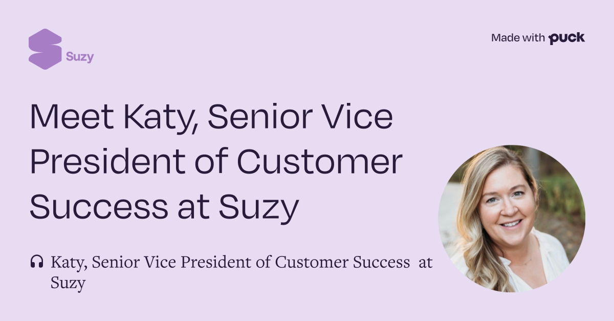 Meet Katy, Senior Vice President of Customer Success at Suzy, Employer Branding