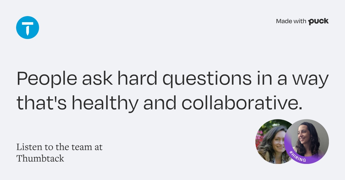 Meet Alexis, Director of Product Management at Thumbtack, Employer Branding