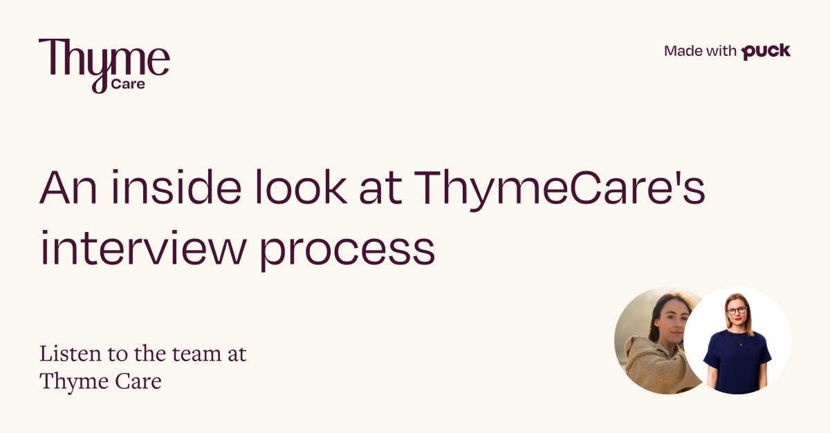 Meet Sarah Ruth, Talent Lead at ThymeCare, Employer Branding