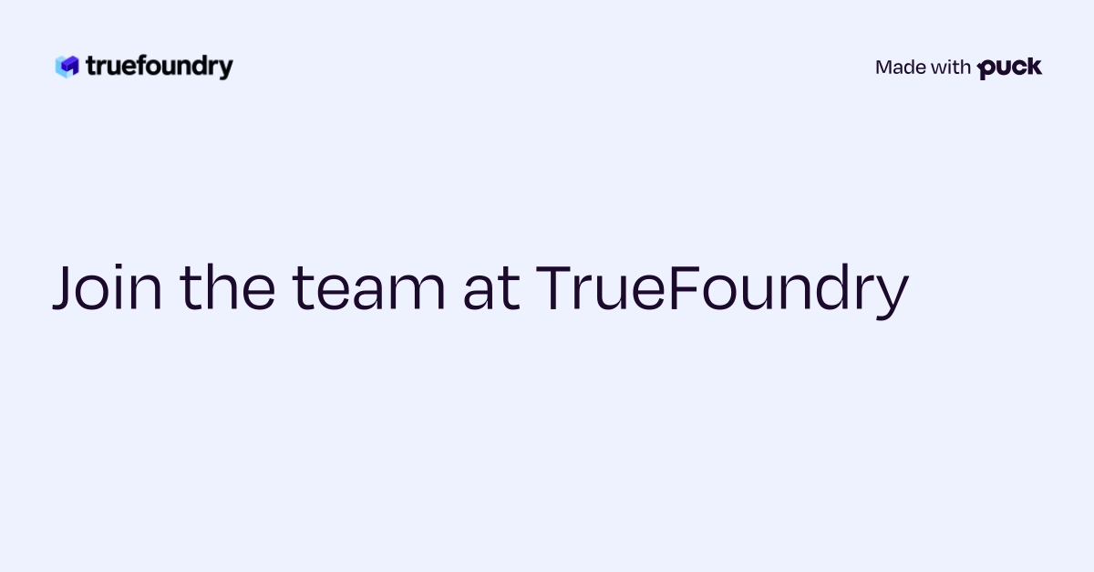 TrueFoundry open jobs