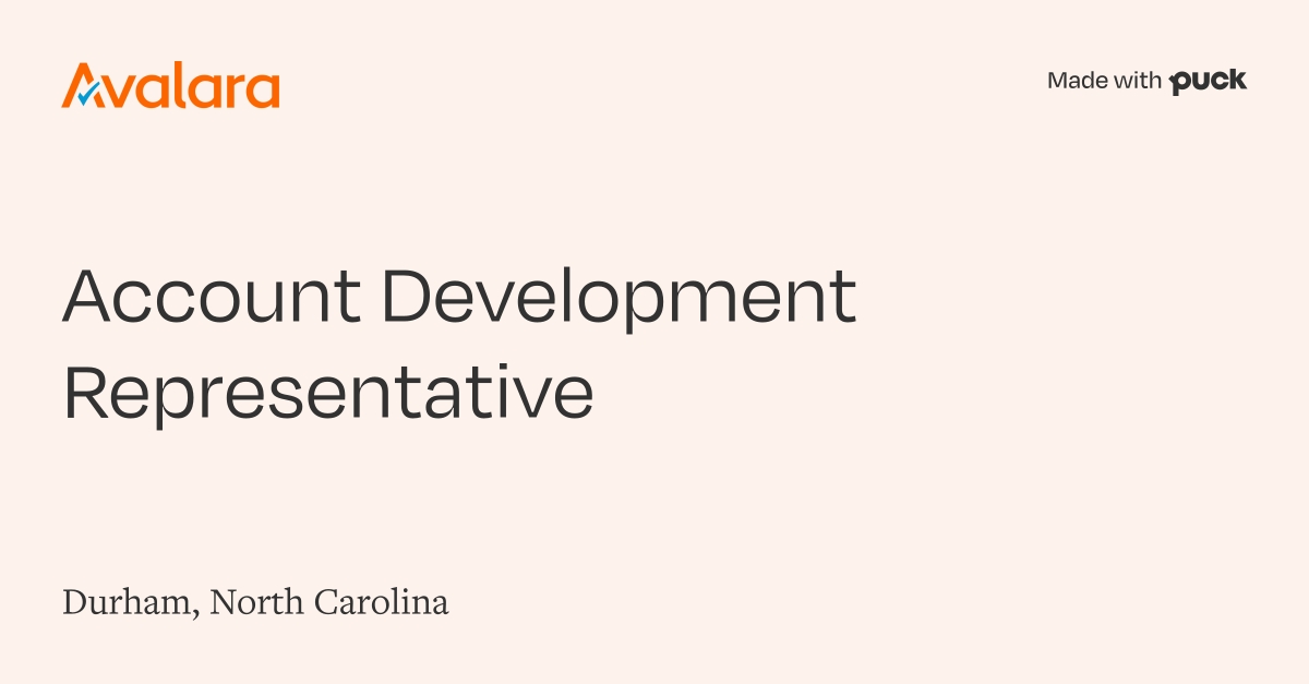 Avalara Account Development Representative